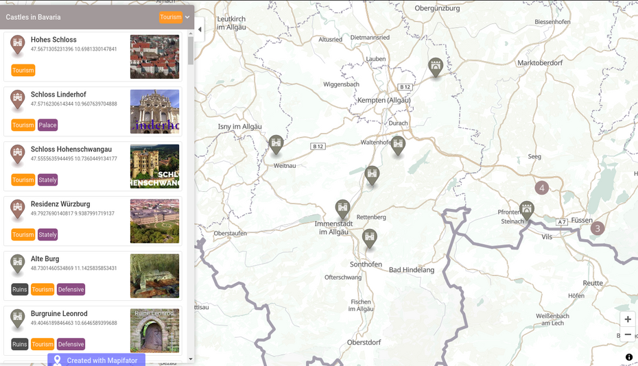 Create a custom map with pins - import data from a CSV or Excel file