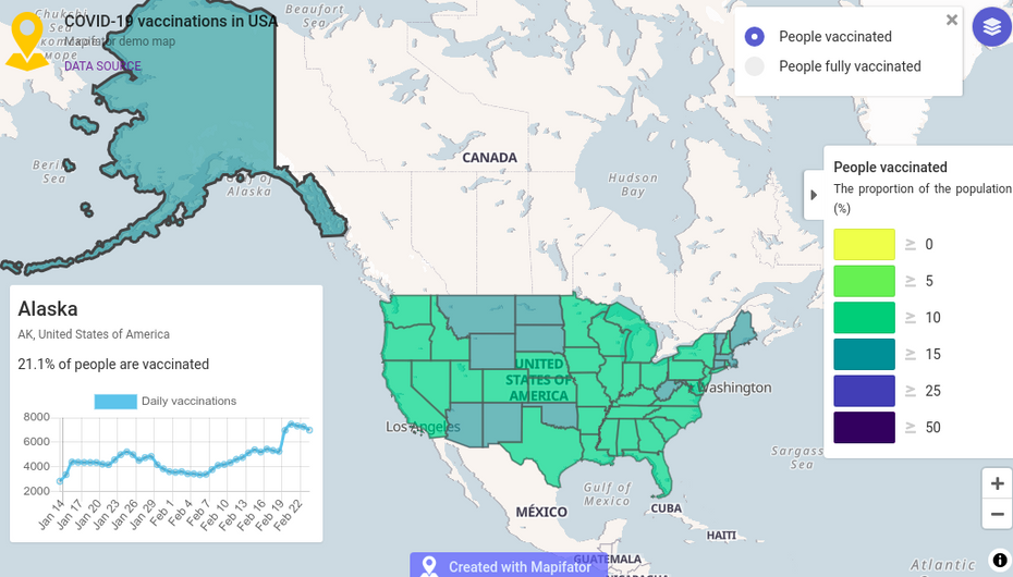 Create a choropleth live-map from CSV source