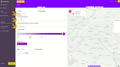 Data visualization layers in Choropleth maps