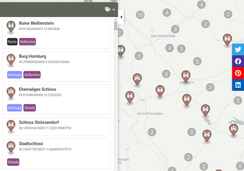 Create a custom map with pins - import data from a CSV or Excel file