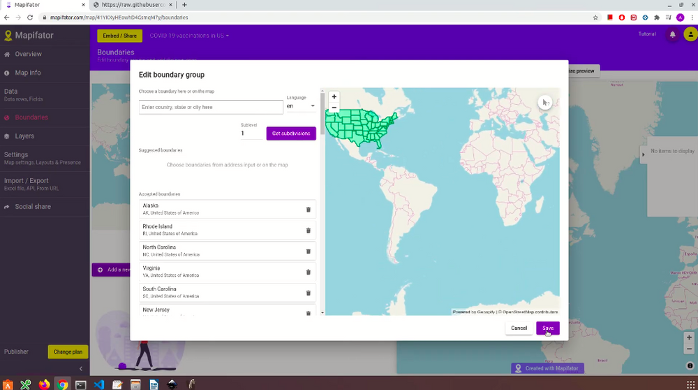 Create a choropleth live-map from CSV source